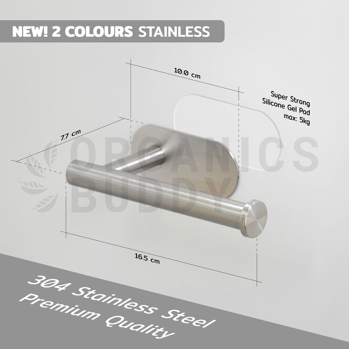Stainless Steel Tissue Holder Towel Hanger – Organics Buddy